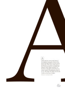 Alfabet-plakat - Bogstav A. Grafisk lækker og flot design